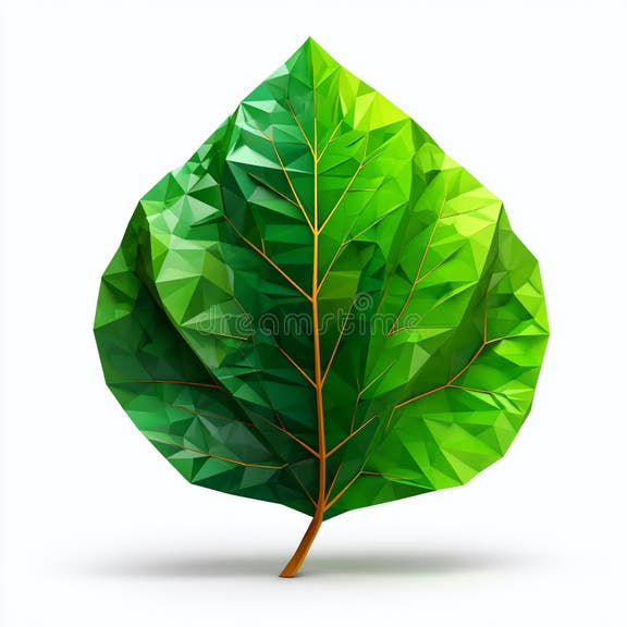 Stunning LowPoly 3D Model of a Geometric Leaf Perfect for Design ...