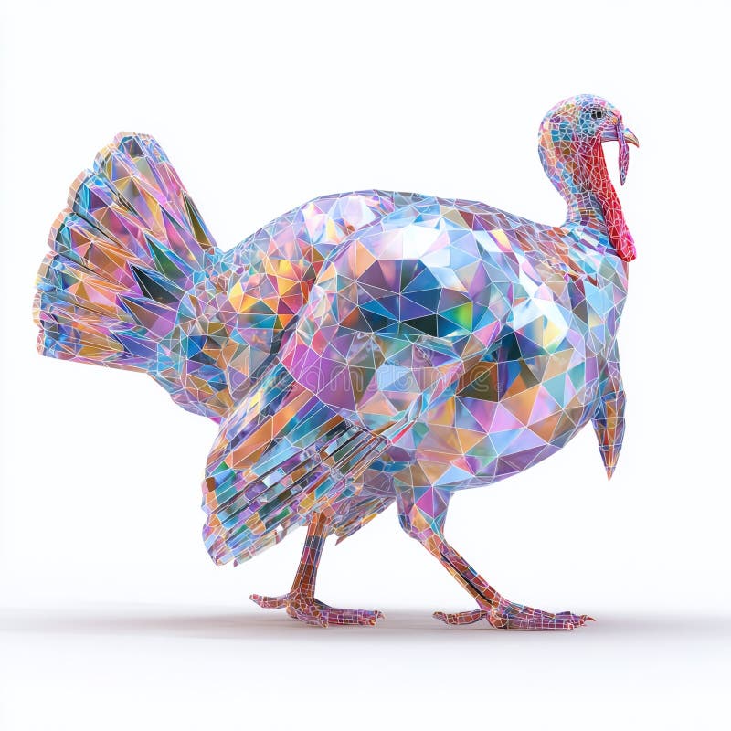 Stunning LowPoly 3D Model of a Shimmering Turkey Detailed Visuals for ...