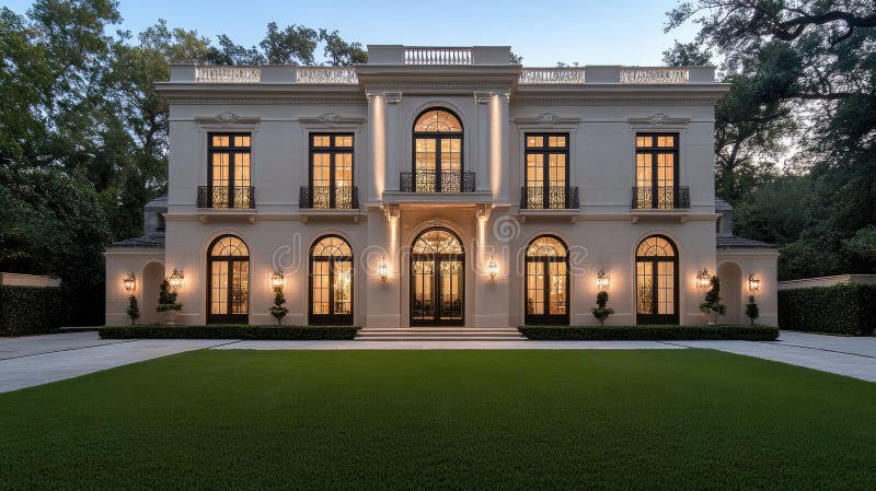 Stunning Luxury Home Features Large Windows and an Inviting Atmosphere ...