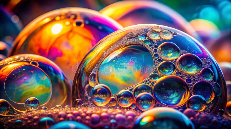 Stunning Macro Photography Colorful Bubbles with Intricate Patterns and ...