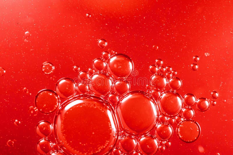 Stunning Macro Photography of Vibrant Red Bubbles on a Deep Red ...