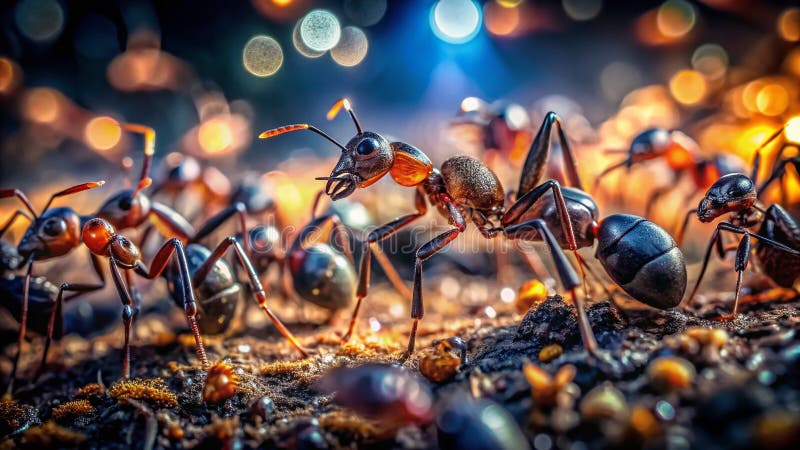 A Stunning Macro View of a Black Carpenter Ant Colony Intricate Details ...