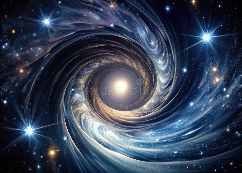 A Stunning Macro View of a Dark Cosmic Vortex Filled with Intricate ...