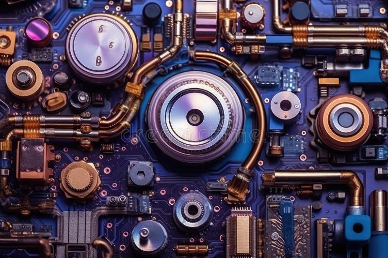 Stunning Macro View of Electronics. Beautiful Illustration Picture ...