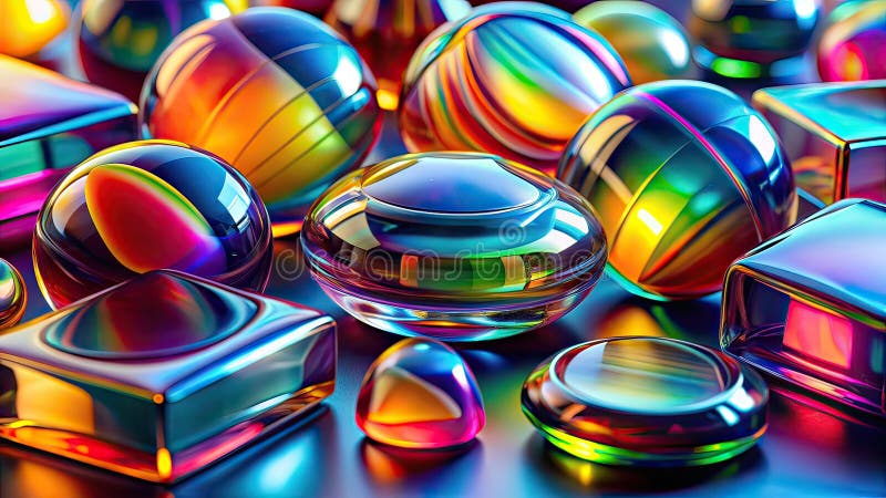 A Stunning Macro View of Glossy Polymer Samples Exploring Shape Texture ...