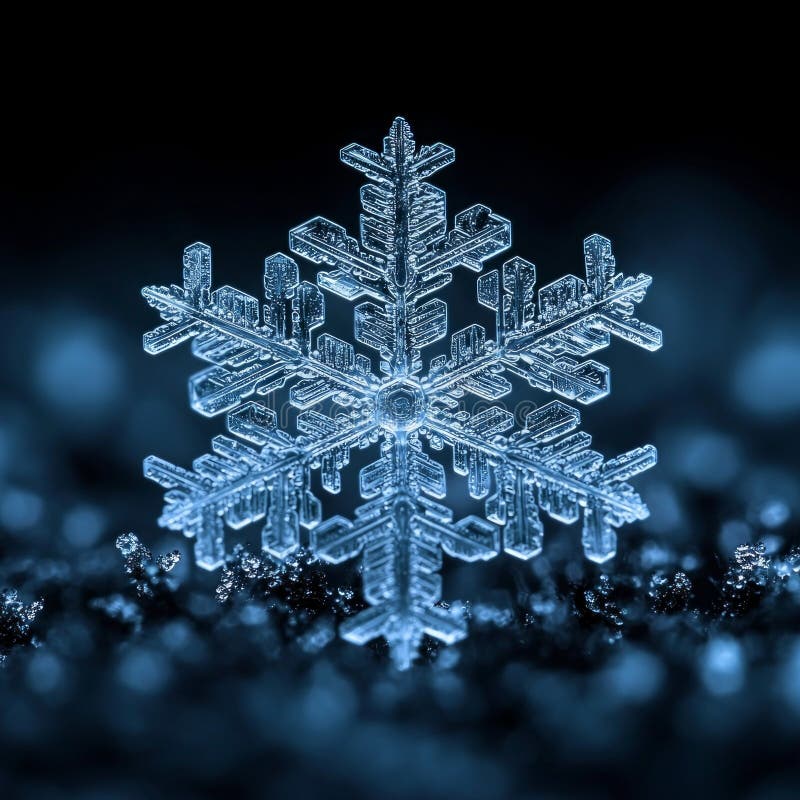 Stunning Macro View Reveals Single Snowflake Highlighting Its Unique ...