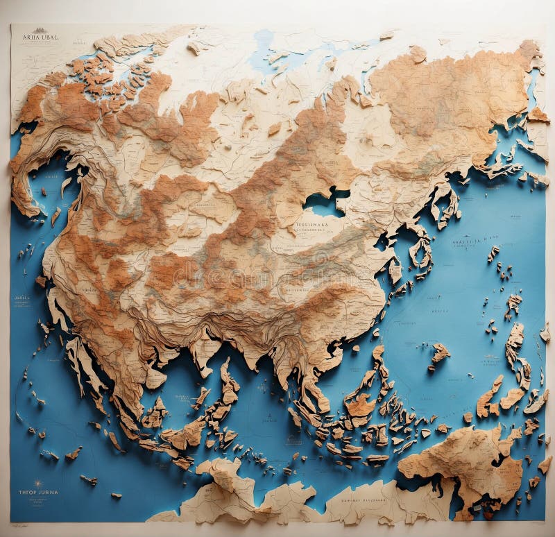 A Stunning Map of the World, Rendered in a Unique and Creative Style ...