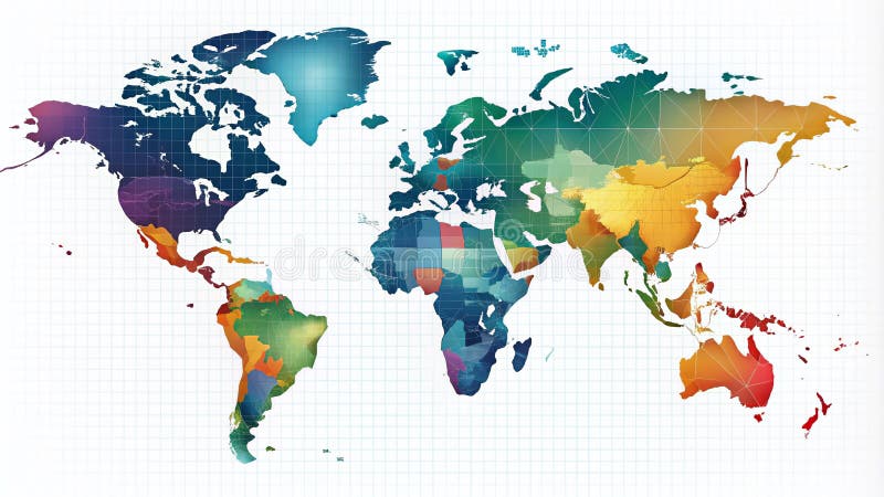 Stunning Matte World Map Illustration a Visually Appealing and ...