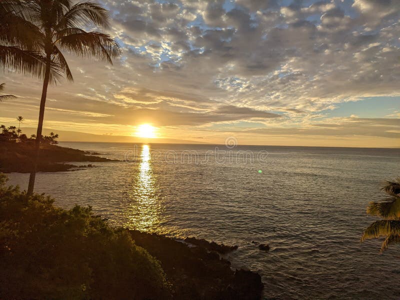 Stunning Maui Sunset stock photo. Image of cloud, sunrise - 244444278