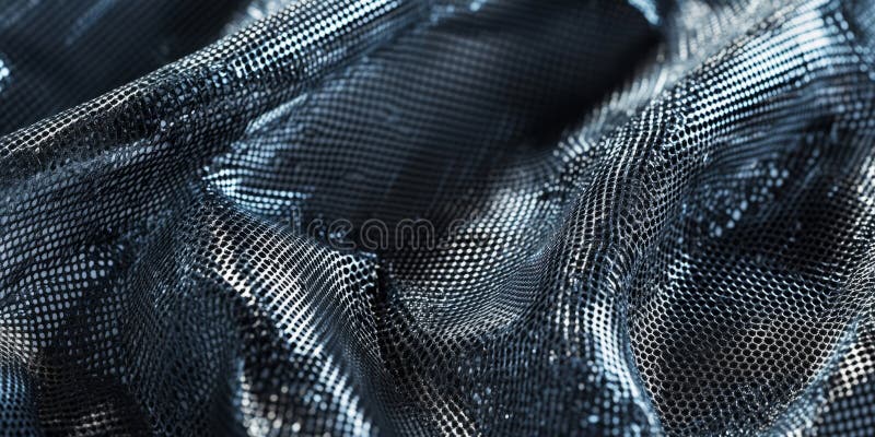 A Stunning Metallic Mesh Fabric Texture Background in Silver and Black ...