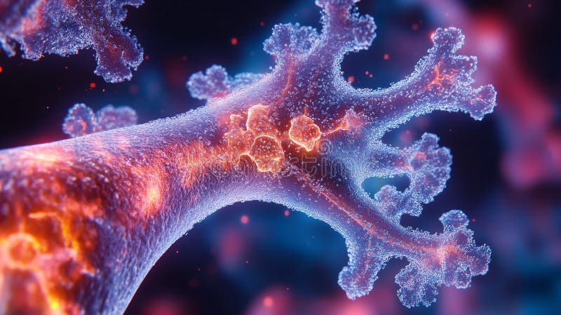 A Stunning Microscopic View of a Neuron, Capturing Its Intricate ...
