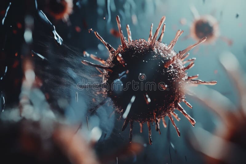 Microscopic View of a Virus Under Attack by Nanoparticles, Cutting-Edge ...