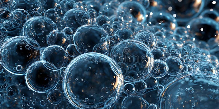 Stunning Microscopic Worlds Blue Cellular Structures Stock Illustration ...