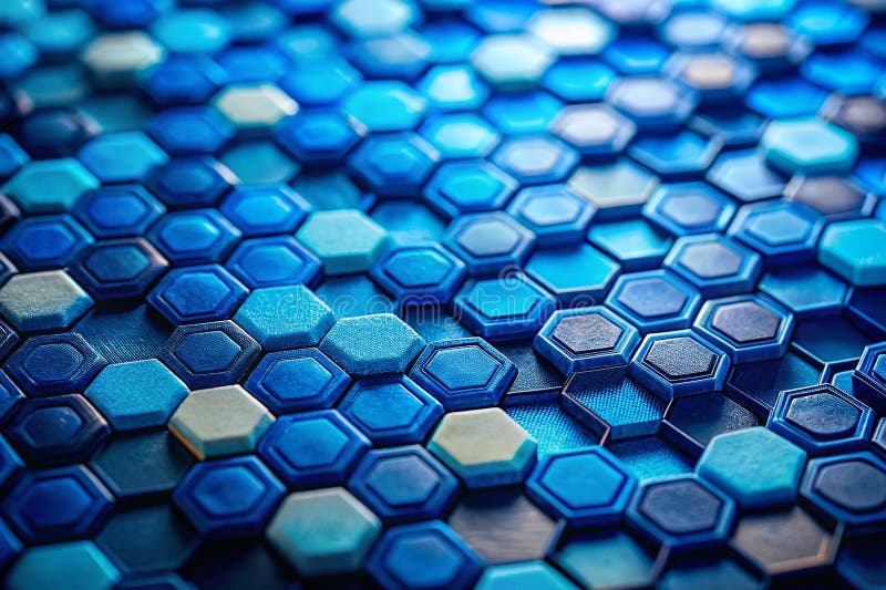 Stunning Miniature Hexagonal Blue Gradient Pattern Captured with ...