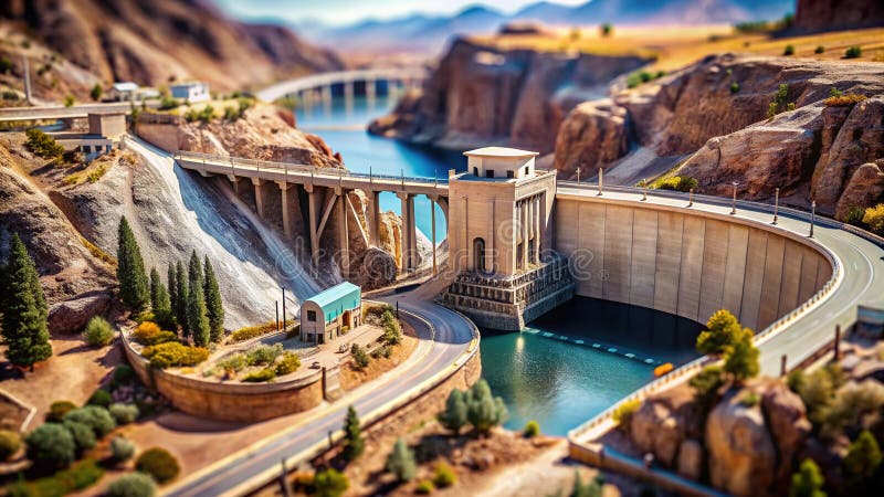 Stunning Miniature Hoover Dam Landscape Model Detailed Architectural ...