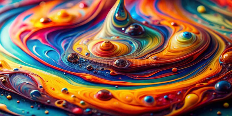 Stunning Miniature Oil Liquid Animation Vibrant Vertical Video for ...