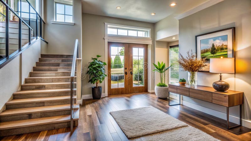 Stunning Minimalist Entryway Design for a Modern SingleFamily Home ...