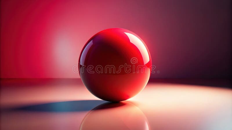 Stunning Minimalist Red Sphere Silhouette a 3D Rendered Abstract ...