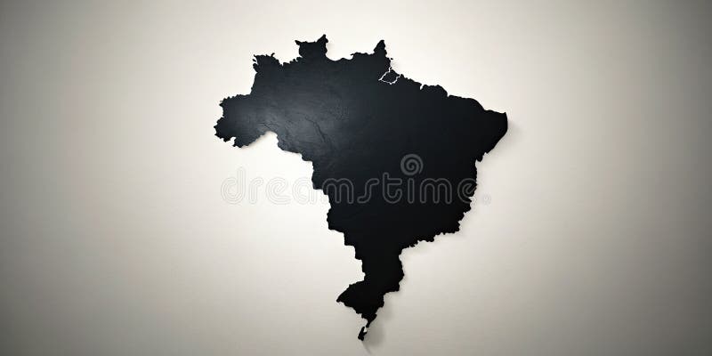 Stunning Minimalist Silhouette Map of Brazil Clean Lines Sharp Details ...