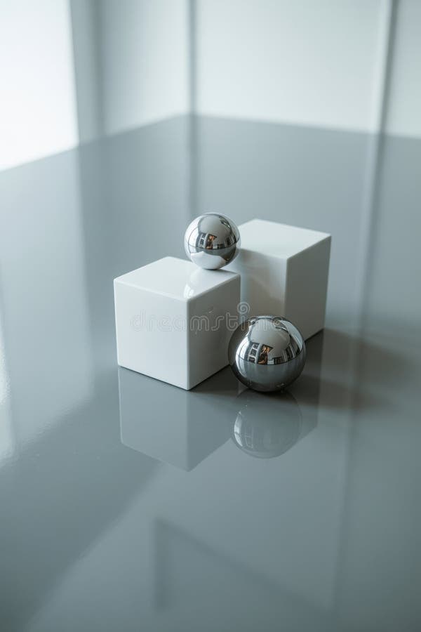 Geometric Composition with Reflective Spheres and White Cube Structures ...