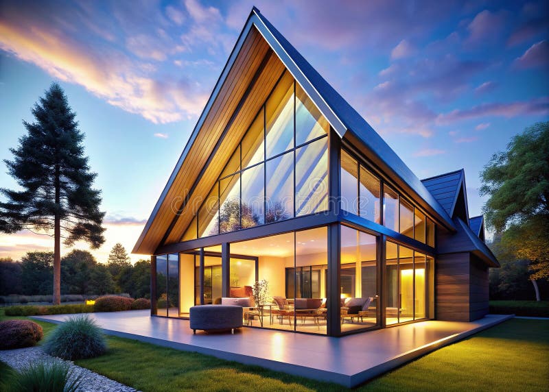 Stunning Minimalist Triangular Glass House a Modern Architectural ...