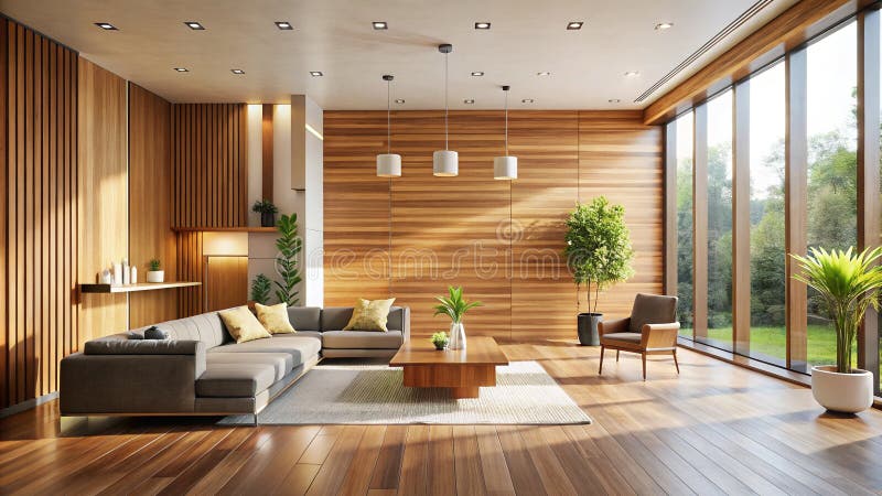 A Stunning Minimalist Wood Panel Interior Modern Architectural Design ...