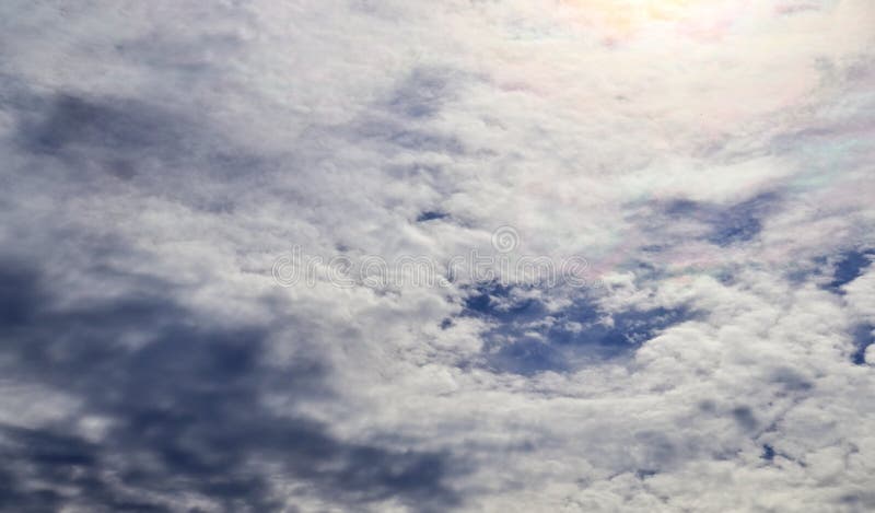 Stunning Mixed Cloud Formation Panorama on a Deep Blue Summer Sky Stock ...