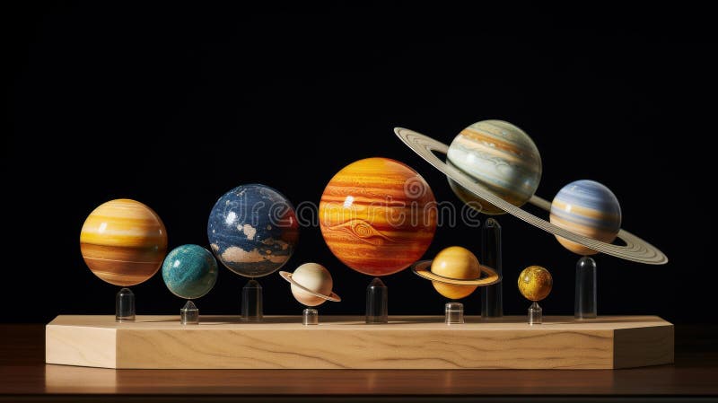 Stunning Model of the Solar System Stock Illustration - Illustration of ...