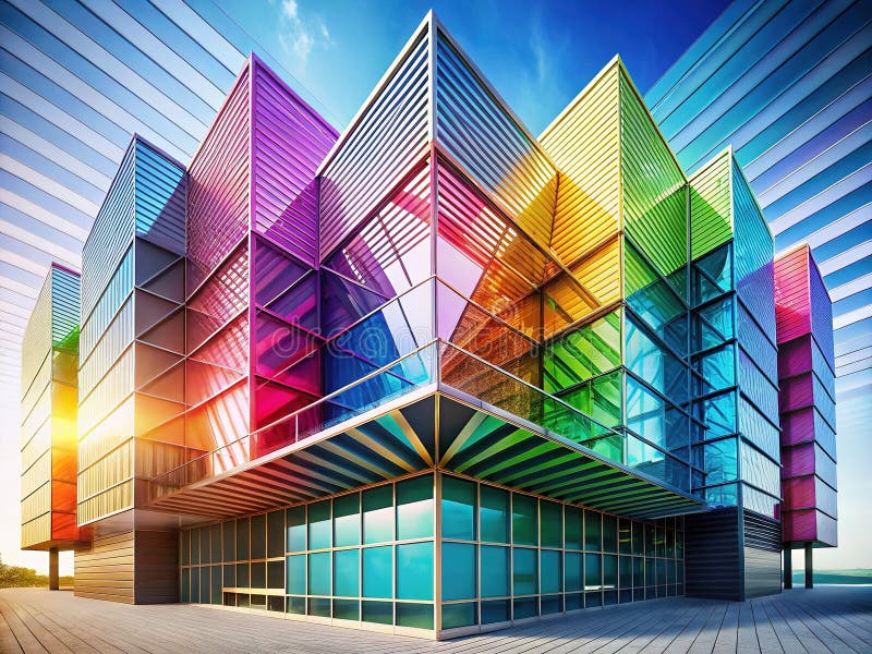 Stunning Modern Architecture Visualization Checkered Facade Design ...
