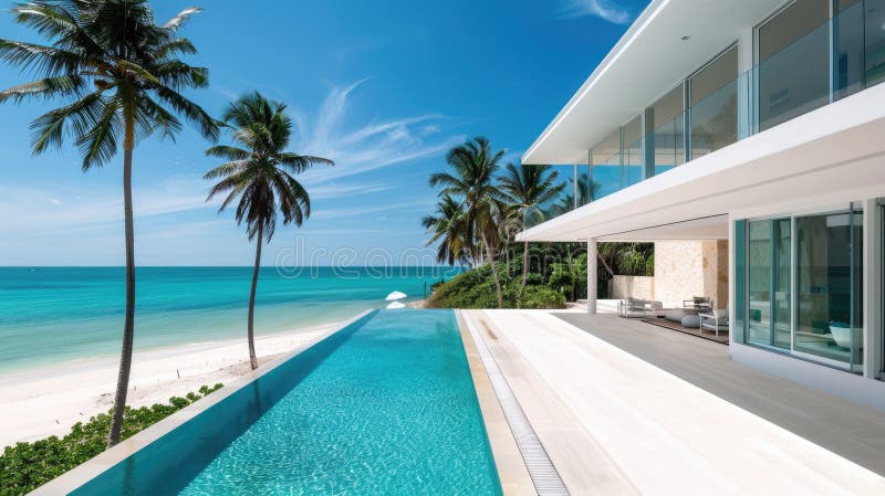 Upscale Contemporary Beachfront Villa with Infinity Pool and Stunning ...