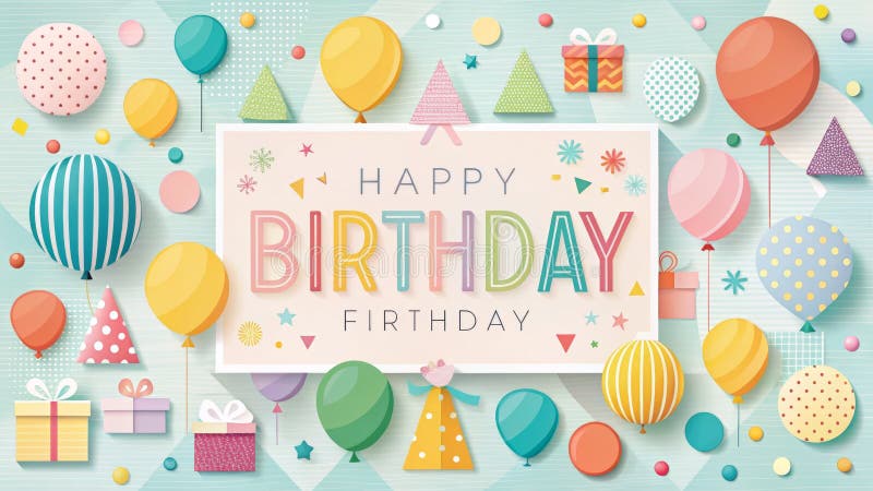 Stunning Modern Birthday Card Design a Rule of Thirds Composition for a ...