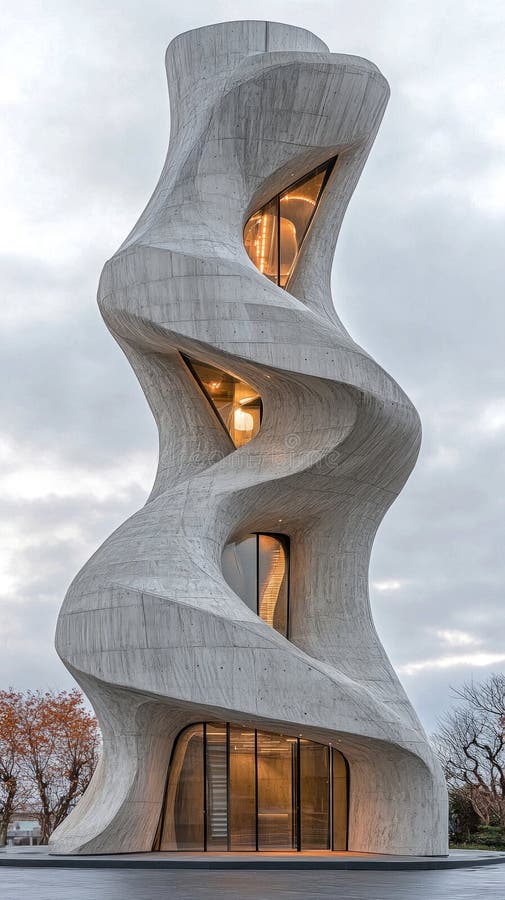 A Stunning Modern Building with a Unique Twisting Design Creating an ...