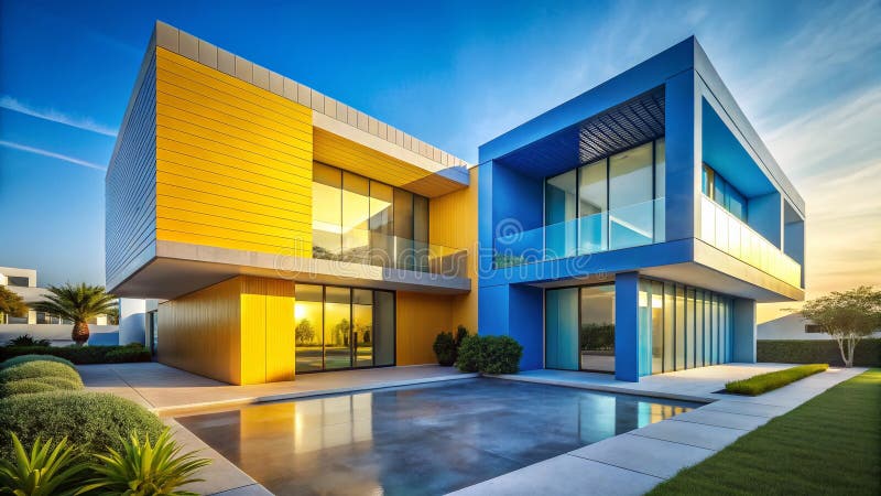 Stunning Modern Compound Design a Blue and Yellow Gradient ...