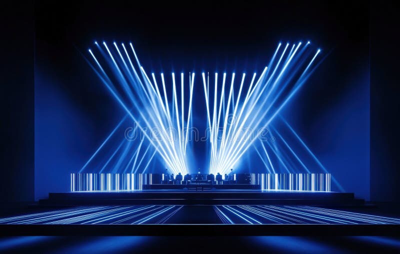 Modern Concert Stage Lighting Design Stock Illustration - Illustration ...