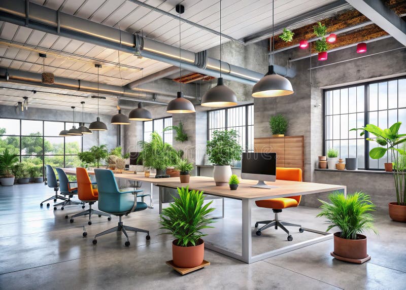 Stunning Modern Concrete Office Design with Exposed Ceilings and Floors ...