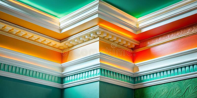 Stunning Modern Crown Molding Interior Design a Double Exposure ...