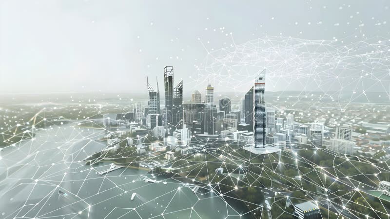 Modern 3D Cityscape Rendering of Perth Generative AI Stock Illustration ...