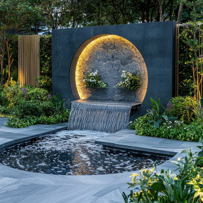 Exterior Feature Walls Waterfall