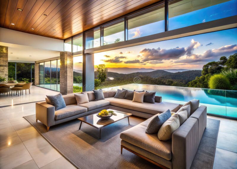 Stunning Modern Home with Breathtaking Pool Views Architectural ...