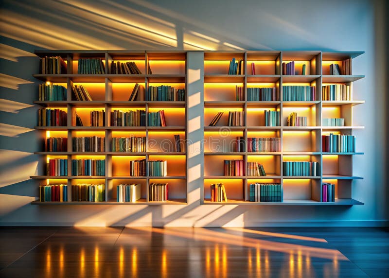 Stunning Modern Library Design Floating Shelves Invisible Books and ...