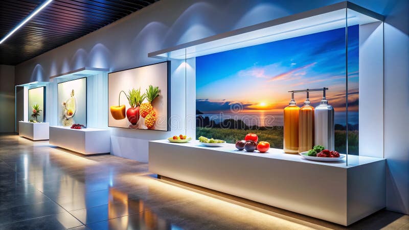 Stunning Modern Light Box Display a Panoramic Showcase of Innovative ...