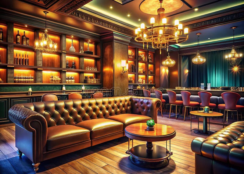 A Stunning Modern Saloon Interior Design Sophisticated Style and Ample ...