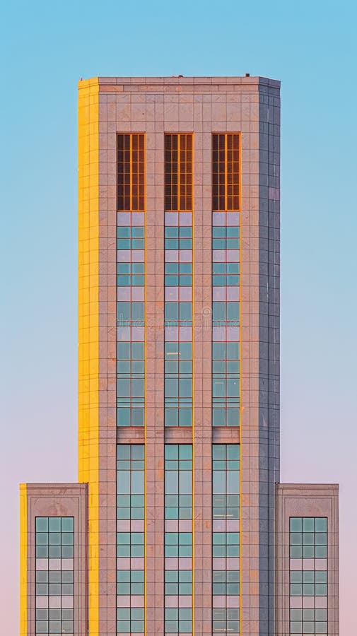 Stunning Modern Skyscraper at Sunset with Beautiful Architectural ...