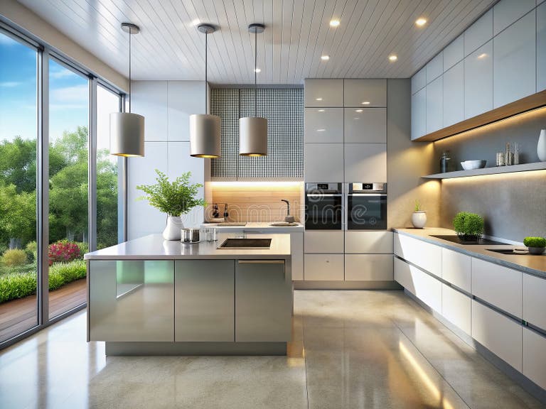Stunning Modern Smart Kitchen Design an Airy Elegant Space with ...