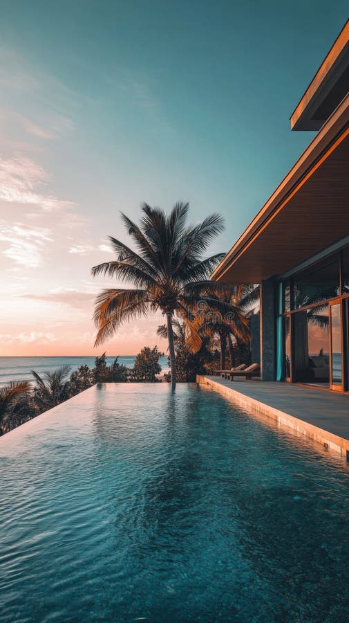 Evening Oasis Luxurious Villa Escape Stock Photos - Free & Royalty-Free ...