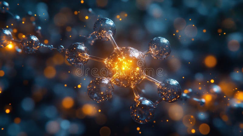 Stunning Molecular Structure with Dynamic Energy and Light Effects ...