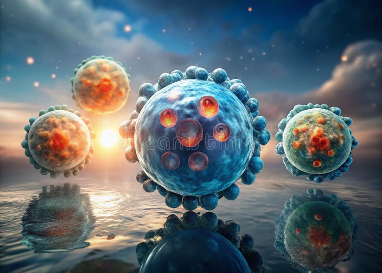 Stunning Monochrome 3D Floating Objects Reflecting in a Celllike ...