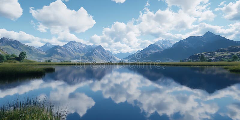 Stunning Mountain Lake Reflection: a Serene Landscape Image Stock ...