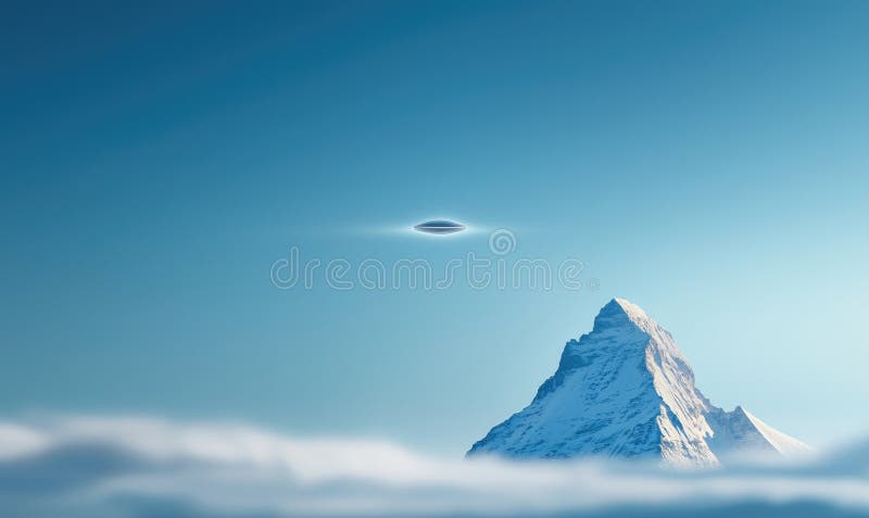 Stunning Mountain Landscape with a Mysterious Object Hovering in the ...