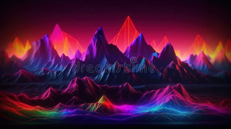 A Stunning Mountain Range Captured through Computer-generated Imagery ...